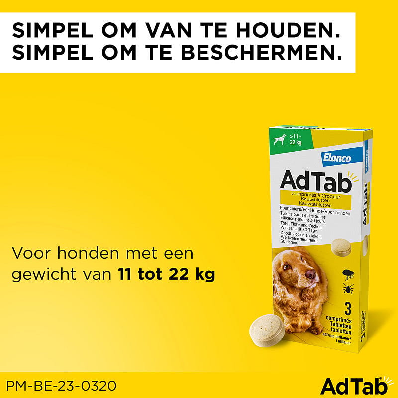 AdTab Hond 3 tabletten | 11 - 22 kg | 13414.3
