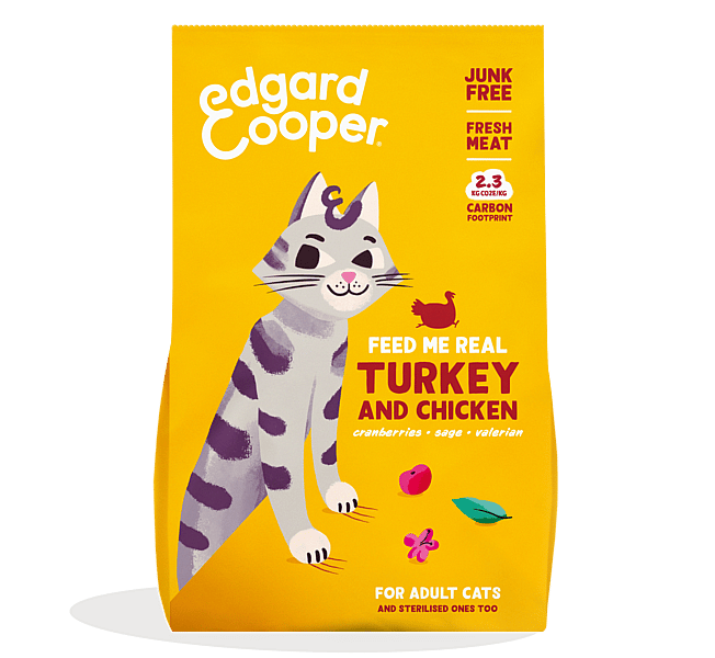 Edgard & Cooper Kattenvoer Adult Kalkoen en Kip Kat 2 kg | 12762.1