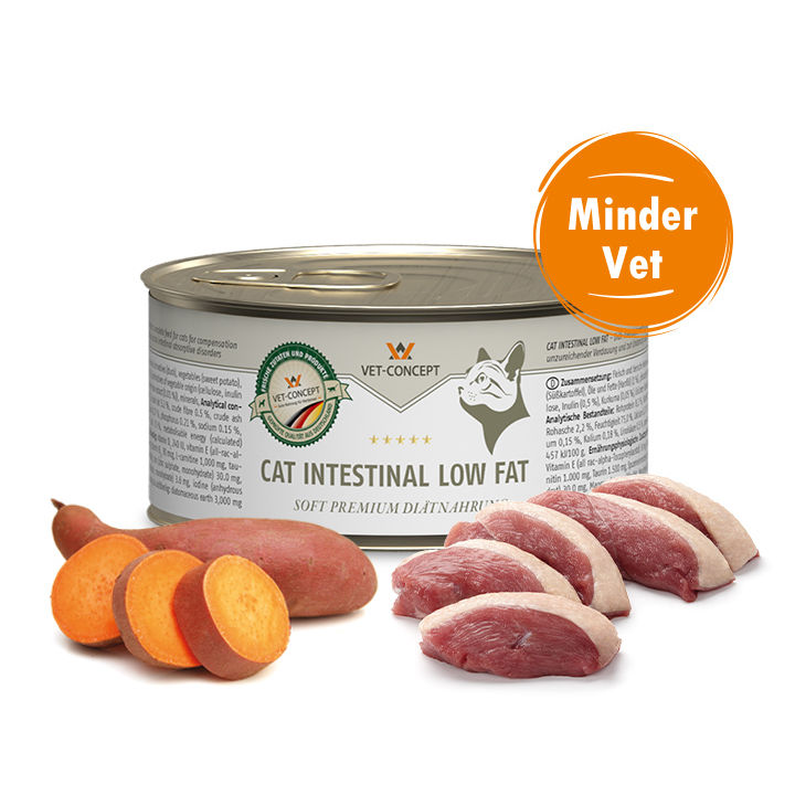 Vet-Concept Intestinal Low Fat Kattenvoer | 6 x 100 gram | 11404.3
